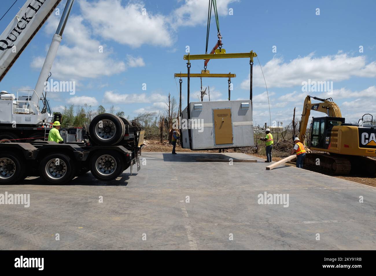 Storm Shelters at the mobile hospital site. Mississippi Severe Storms ...