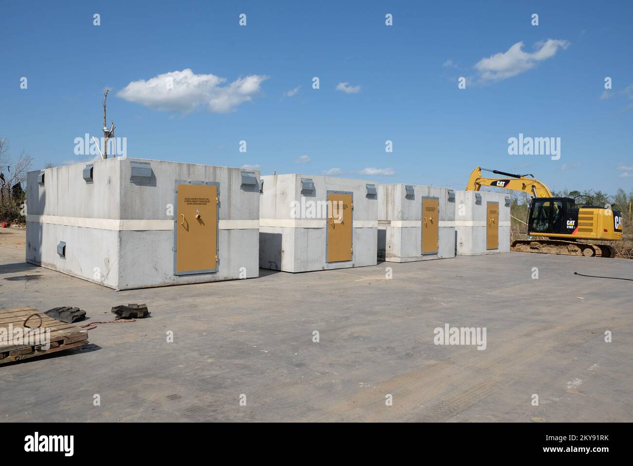 Storm Shelters at the mobile hospital site. Mississippi Severe Storms ...