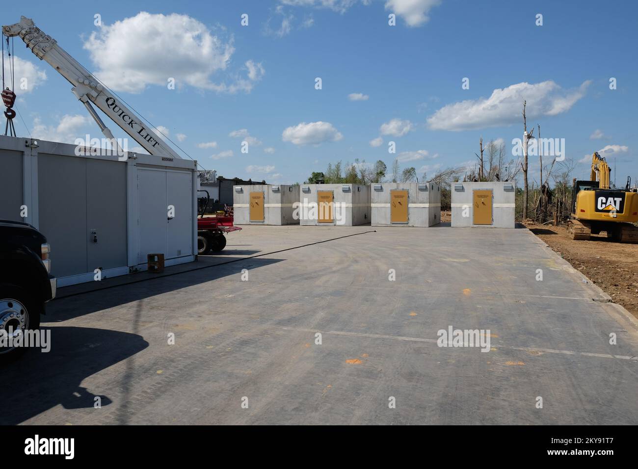 Storm Shelters at the mobile hospital site. Mississippi Severe Storms ...