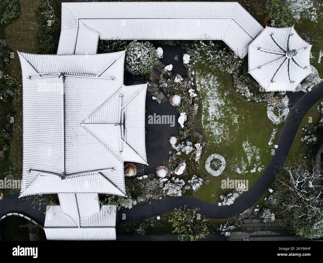 HANGZHOU, CHINA - DECEMBER 1, 2022 - An aerial view shows the ruins ...