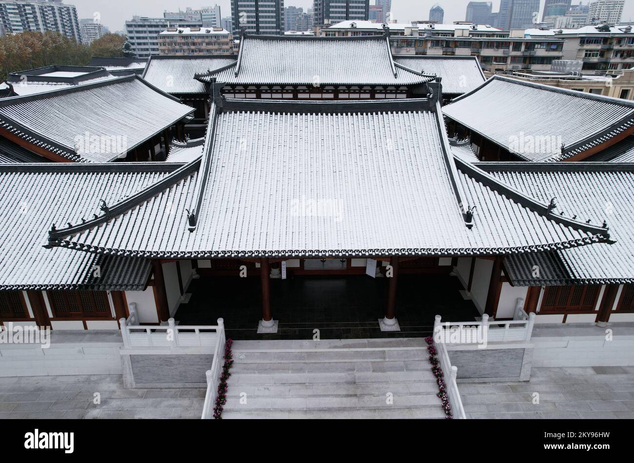 HANGZHOU, CHINA - DECEMBER 1, 2022 - An aerial view shows the ruins ...