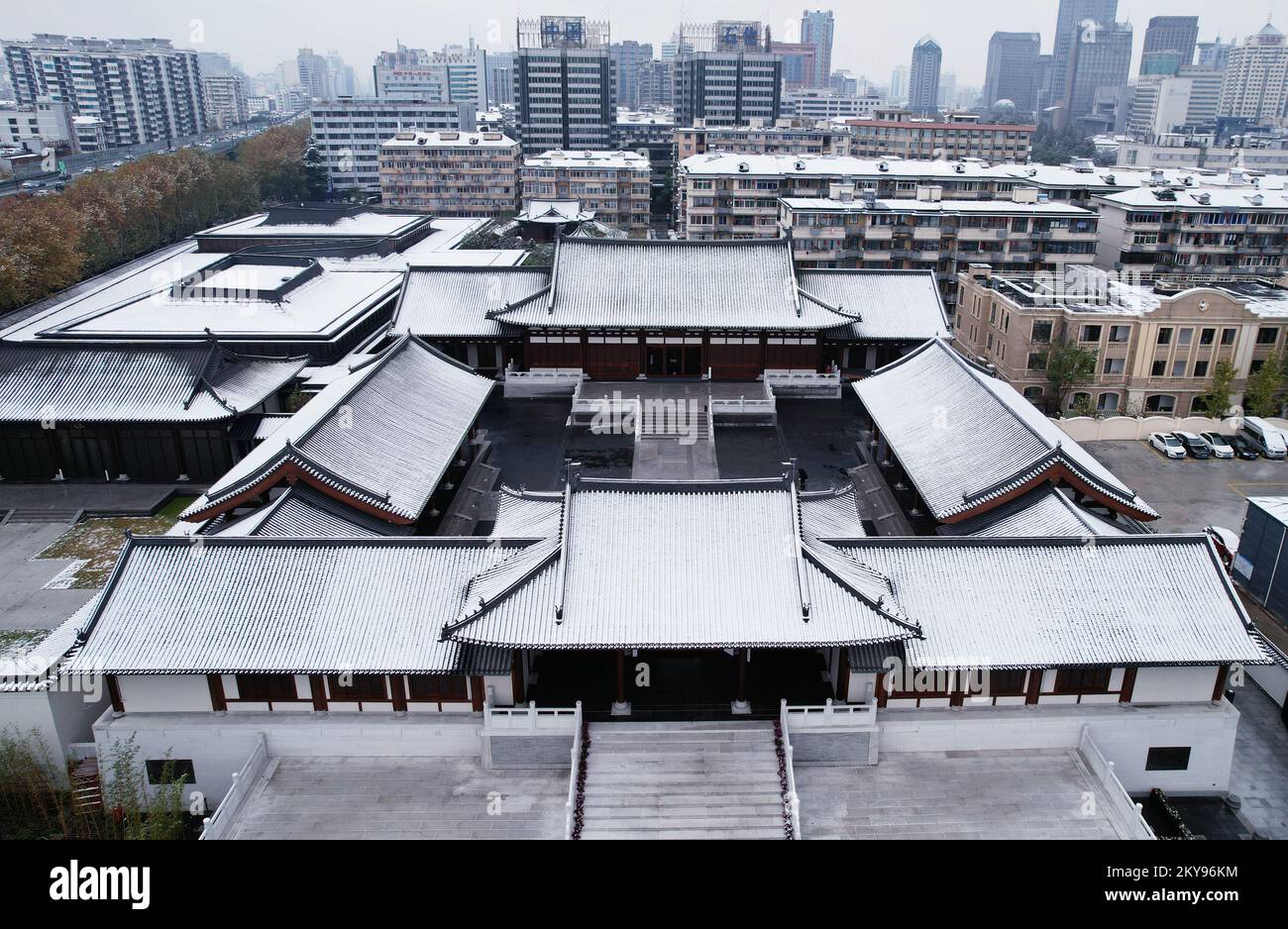 HANGZHOU, CHINA - DECEMBER 1, 2022 - An aerial view shows the ruins ...