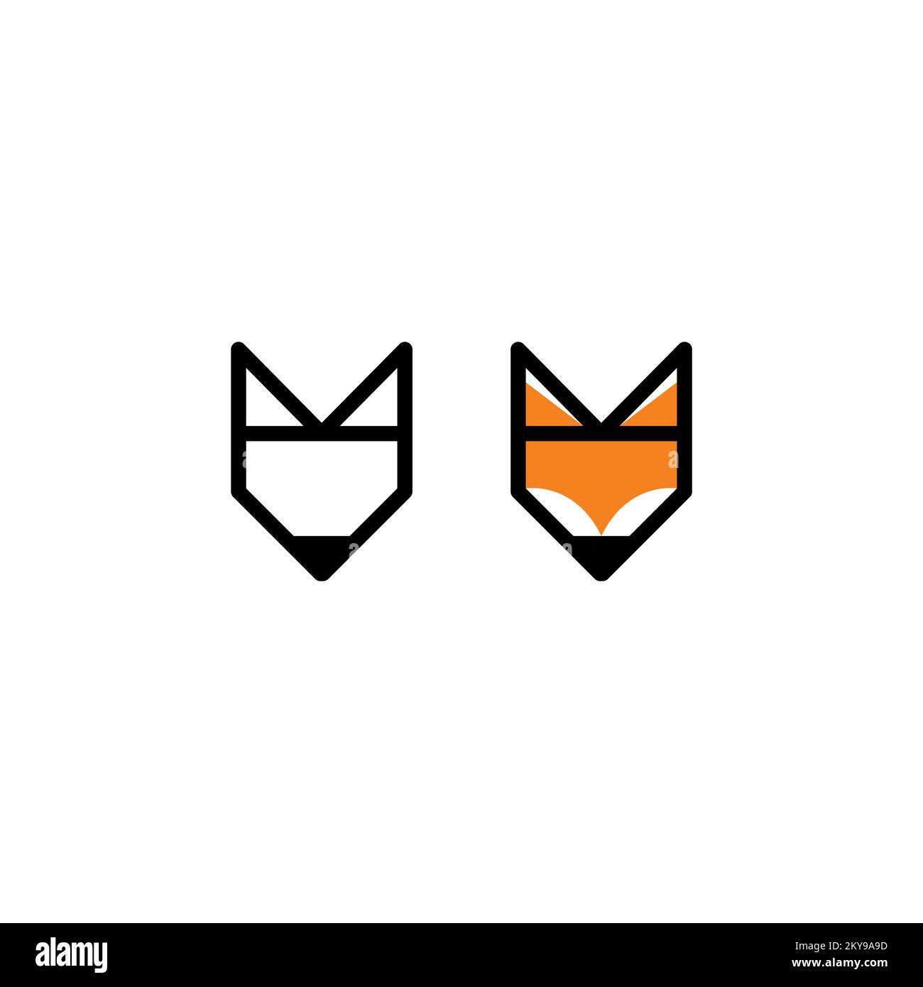 Fox Line Logo. Creative Simple Fox logo Design. Fox Vector Stock Vector ...