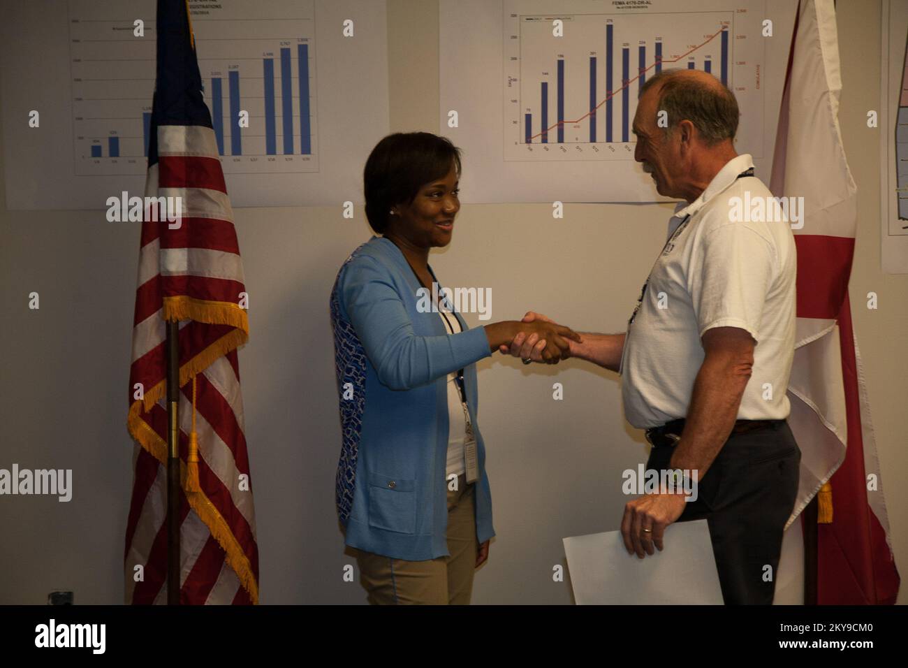 Montgomery, Ala., May 28, 2014 Ninia Jones is welcomed to the FEMA ...