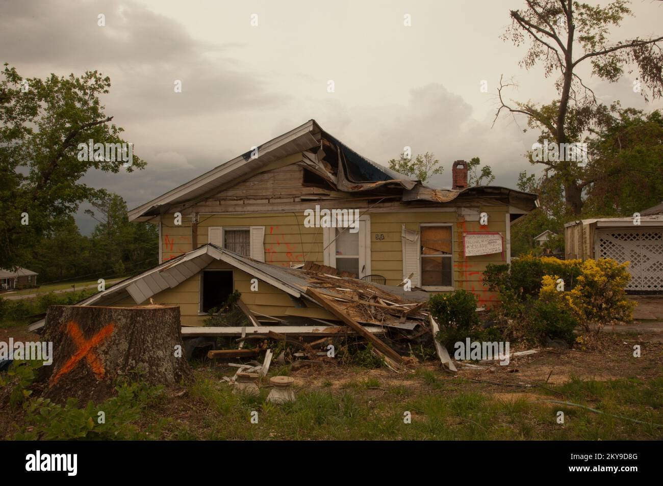 Tornado damage in Alabama. Alabama Severe Storms, Tornadoes, Straight ...