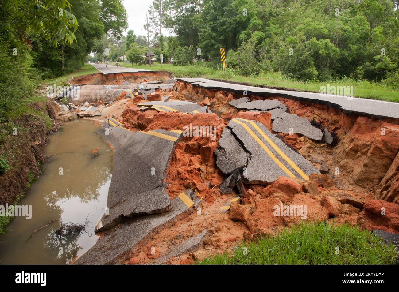 Damaged road. Alabama Severe Storms, Tornadoes, Straight-line Winds ...