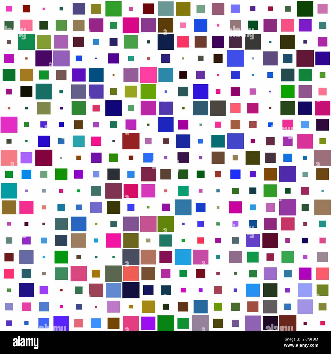Abstract Colored Mosaic Pixel Background with Squares of Different ...