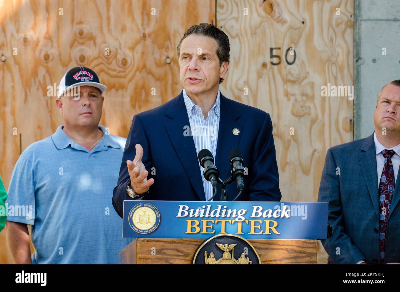 Freeport, N.Y., July 30, 2014—New York Gov. Andrew Cuomo held a news ...