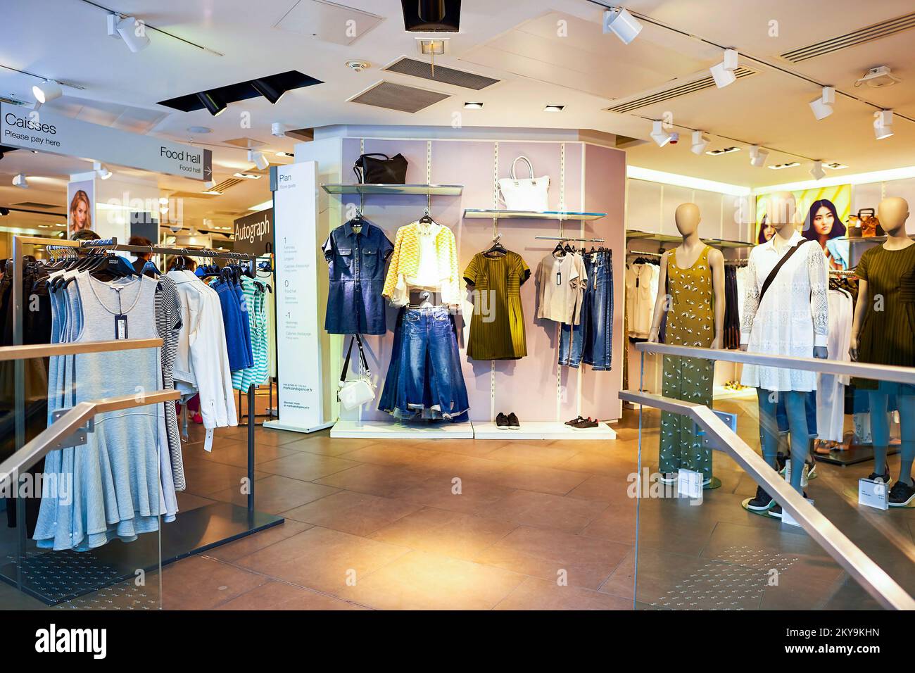 PARIS, FRANCE - AUGUST 09, 2015: Paris boutique interior. Paris, aka ...