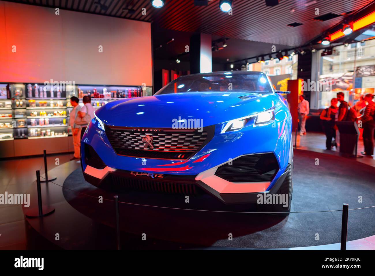 PARIS, FRANCE - AUGUST 09, 2015: Peugeot car. Peugeot is a French cars ...