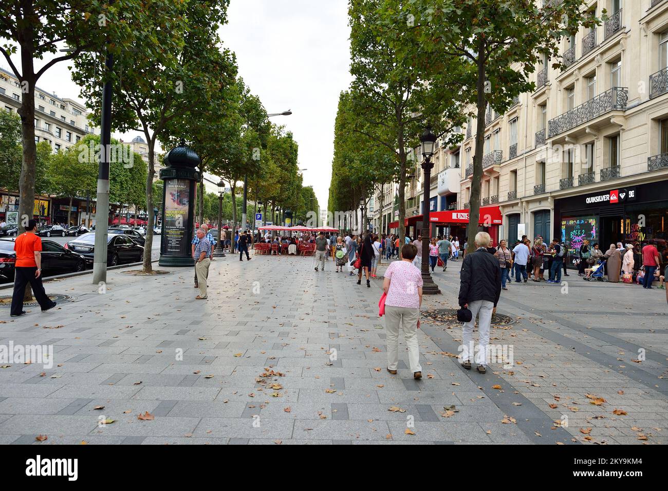 PARIS, FRANCE - AUGUST 09, 2015: Paris streets. Paris, aka City of Love ...