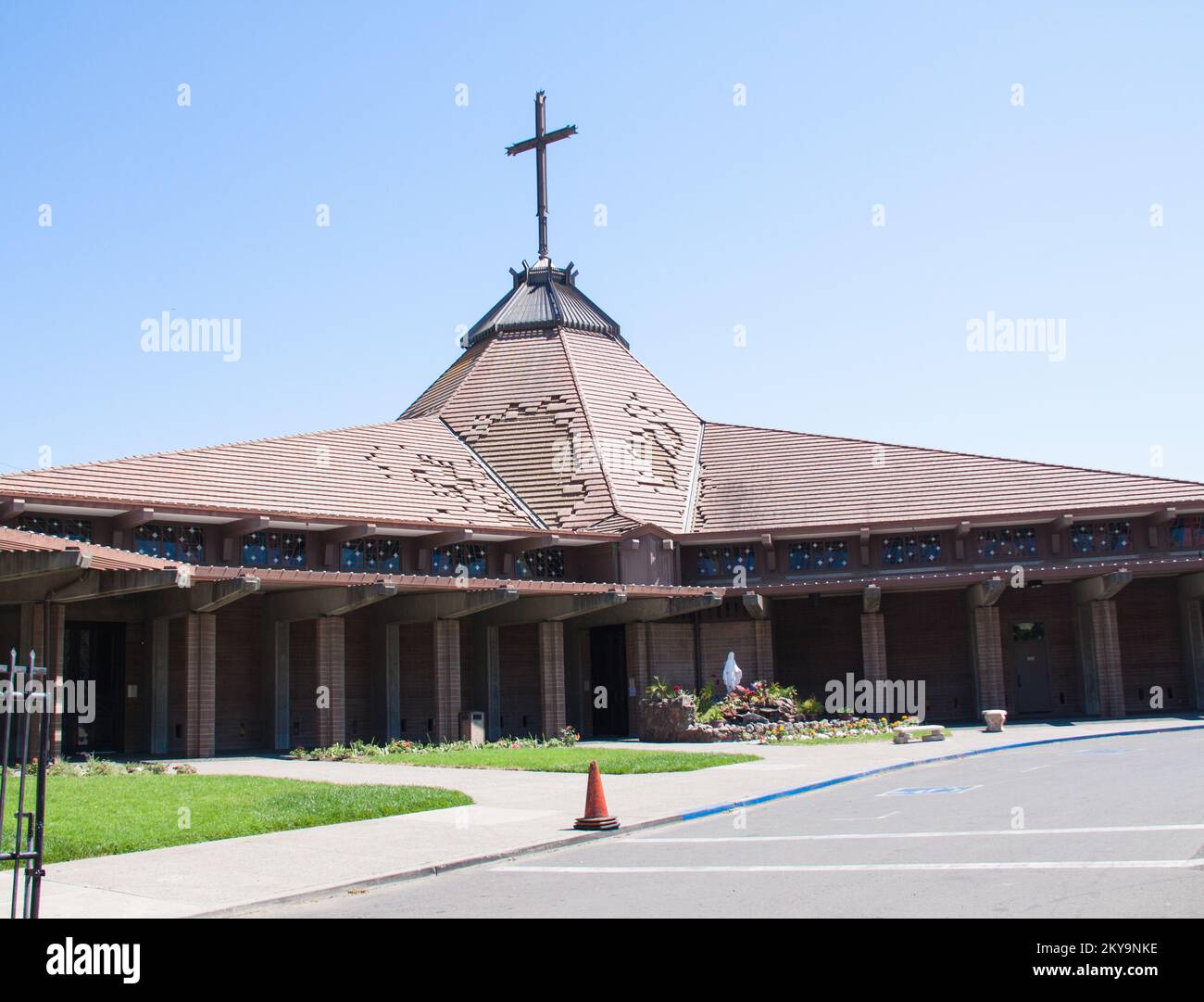 The roof of Saint John the Baptist Catholic Church in Napa, California ...