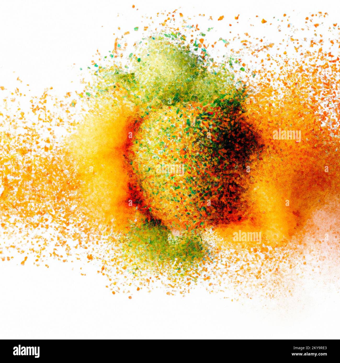 Powder explosion illustration with texture and color Stock Photo - Alamy