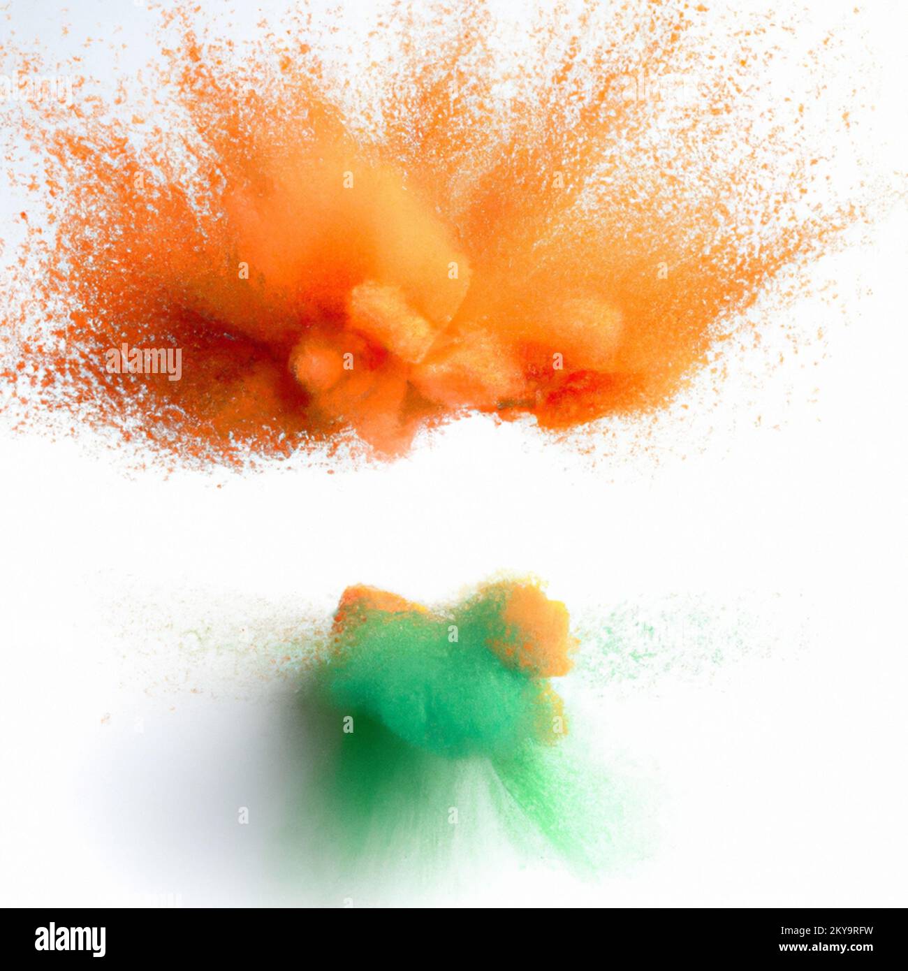 Powder explosion illustration with texture and color Stock Photo - Alamy