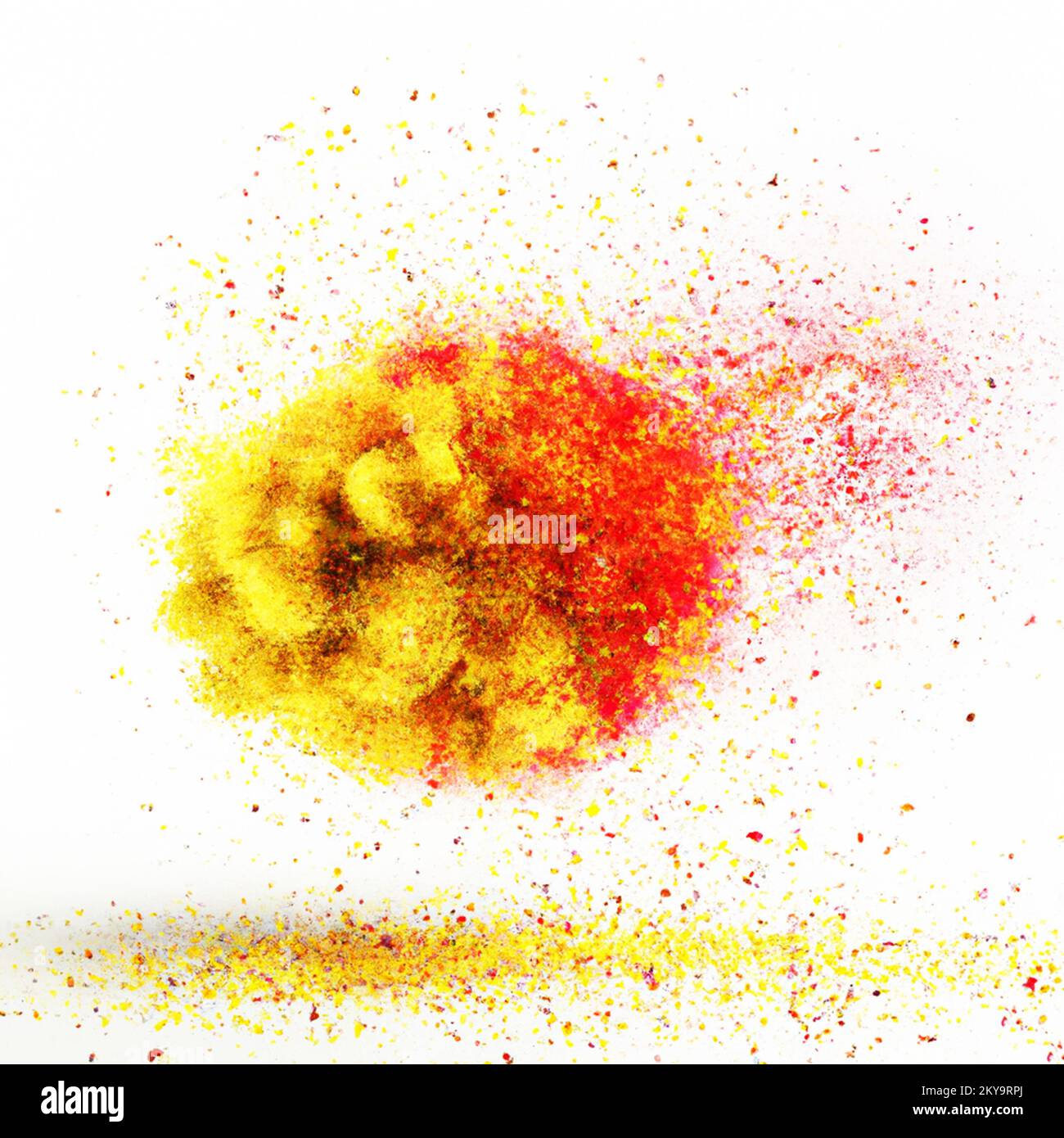 Powder explosion illustration with texture and color Stock Photo - Alamy
