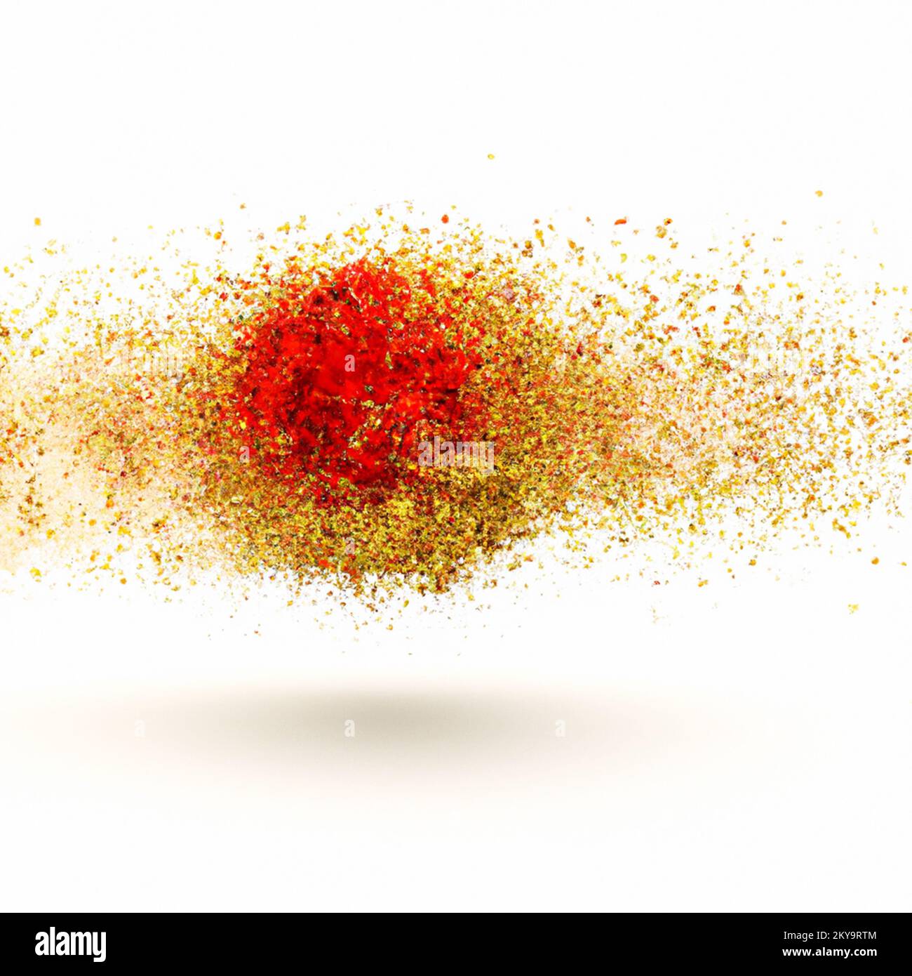 Powder explosion illustration with texture and color Stock Photo - Alamy