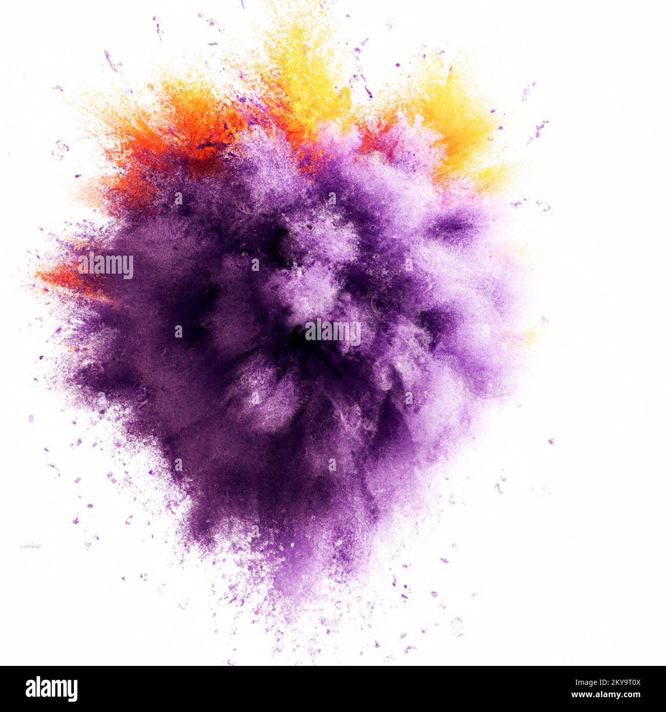 Powder explosion illustration with texture and color Stock Photo - Alamy