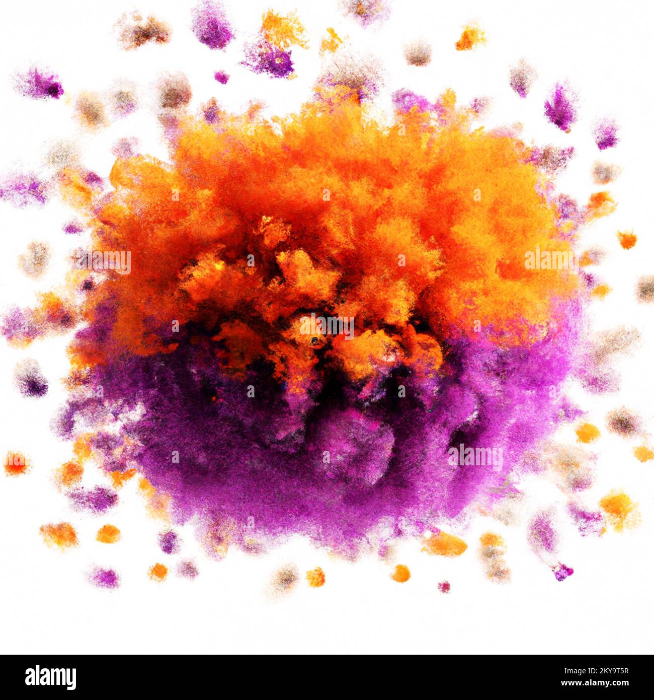 Powder explosion illustration with texture and color Stock Photo - Alamy