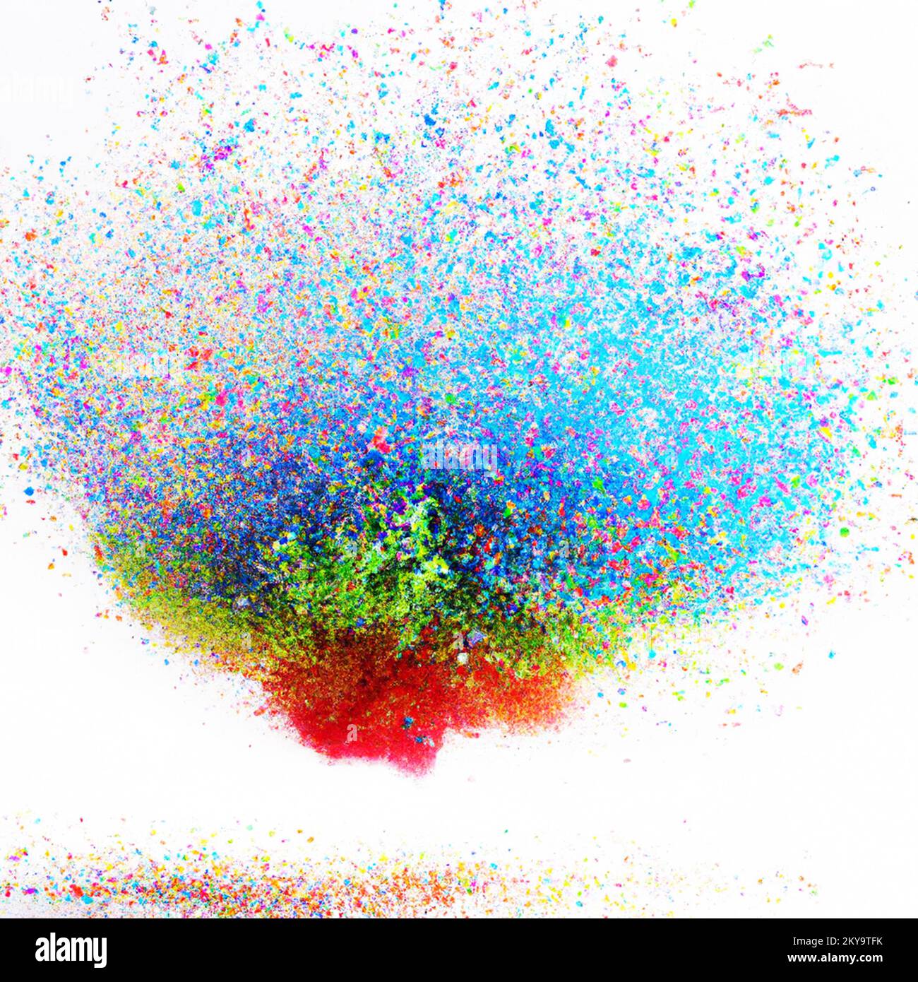 Powder explosion illustration with texture and color Stock Photo - Alamy