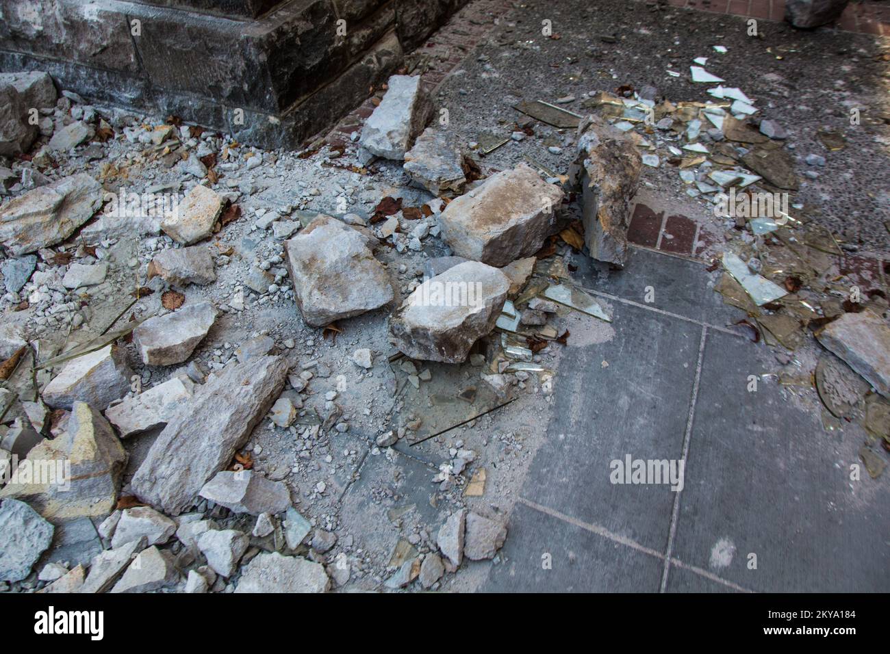 Napa, CA, September 9, 2014 ; Earthquake damage to the historic ...