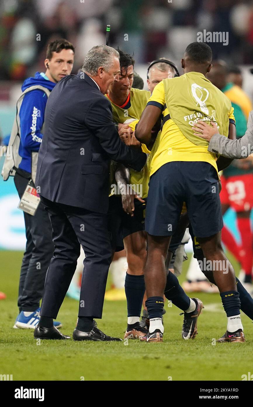 November 29, 2022: Caicedo Moises of Ecuador crys for the ...
