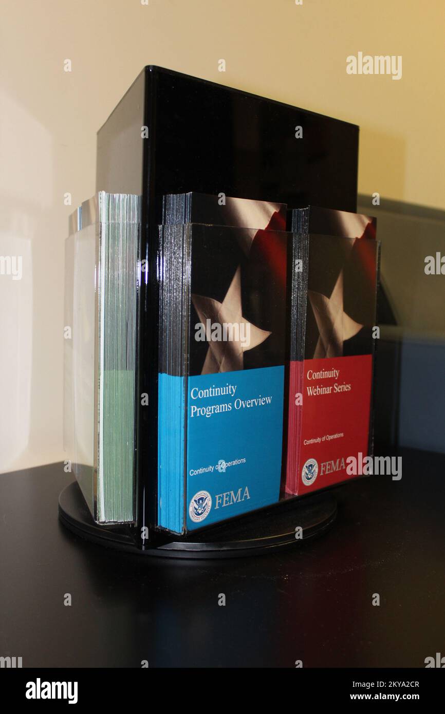 A display of Continuity of Operations (COOP) brochures.. A display of ...