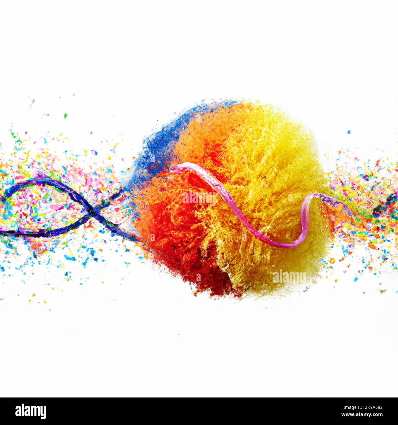 Powder explosion illustration with texture and color Stock Photo - Alamy