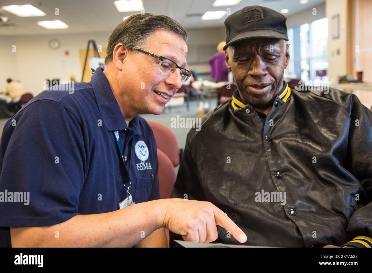 Taylor, MI, October 7, 2014 - Bryan Miller (left), FEMA Disaster ...