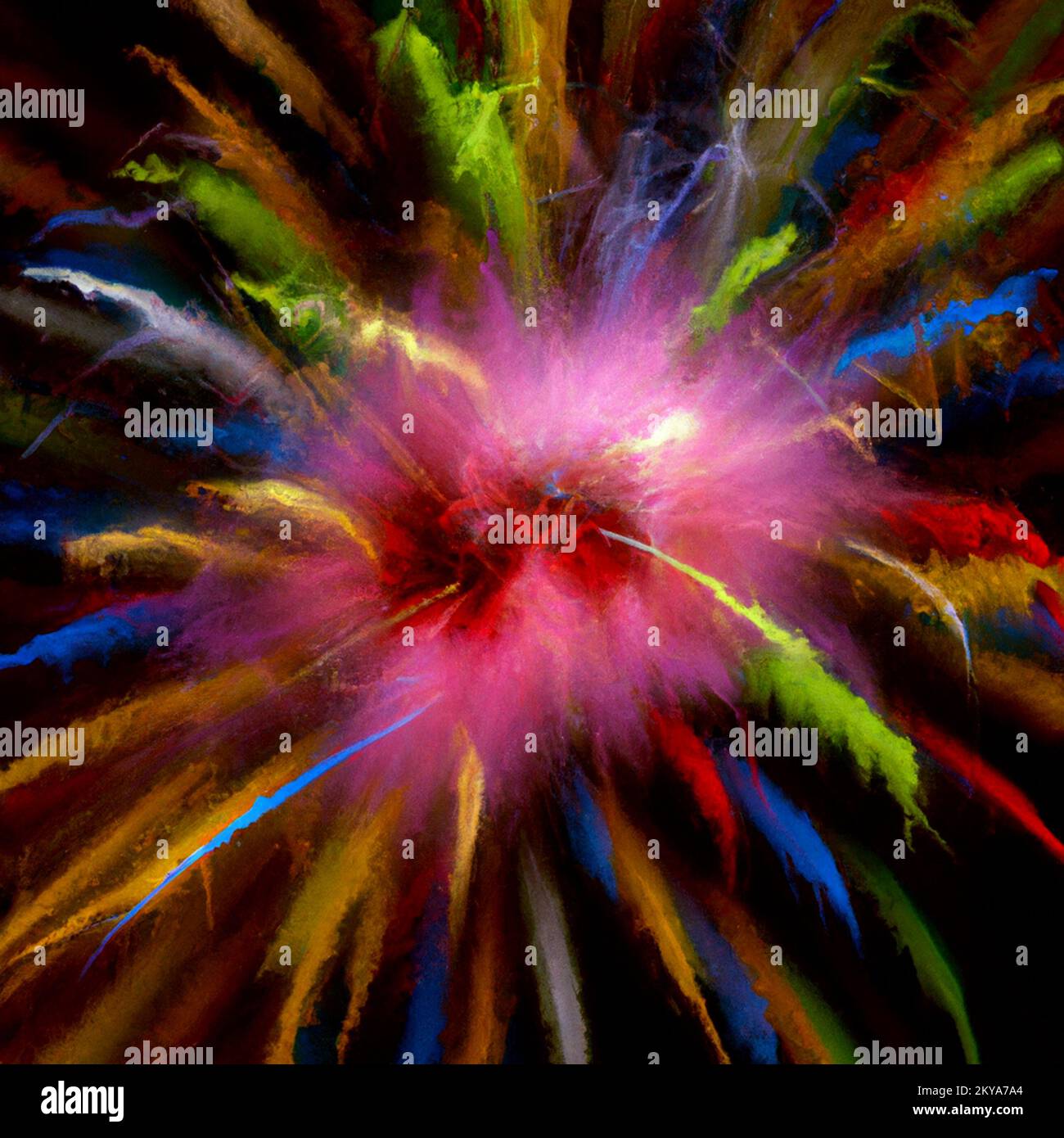 Powder explosion illustration with texture and color Stock Photo - Alamy