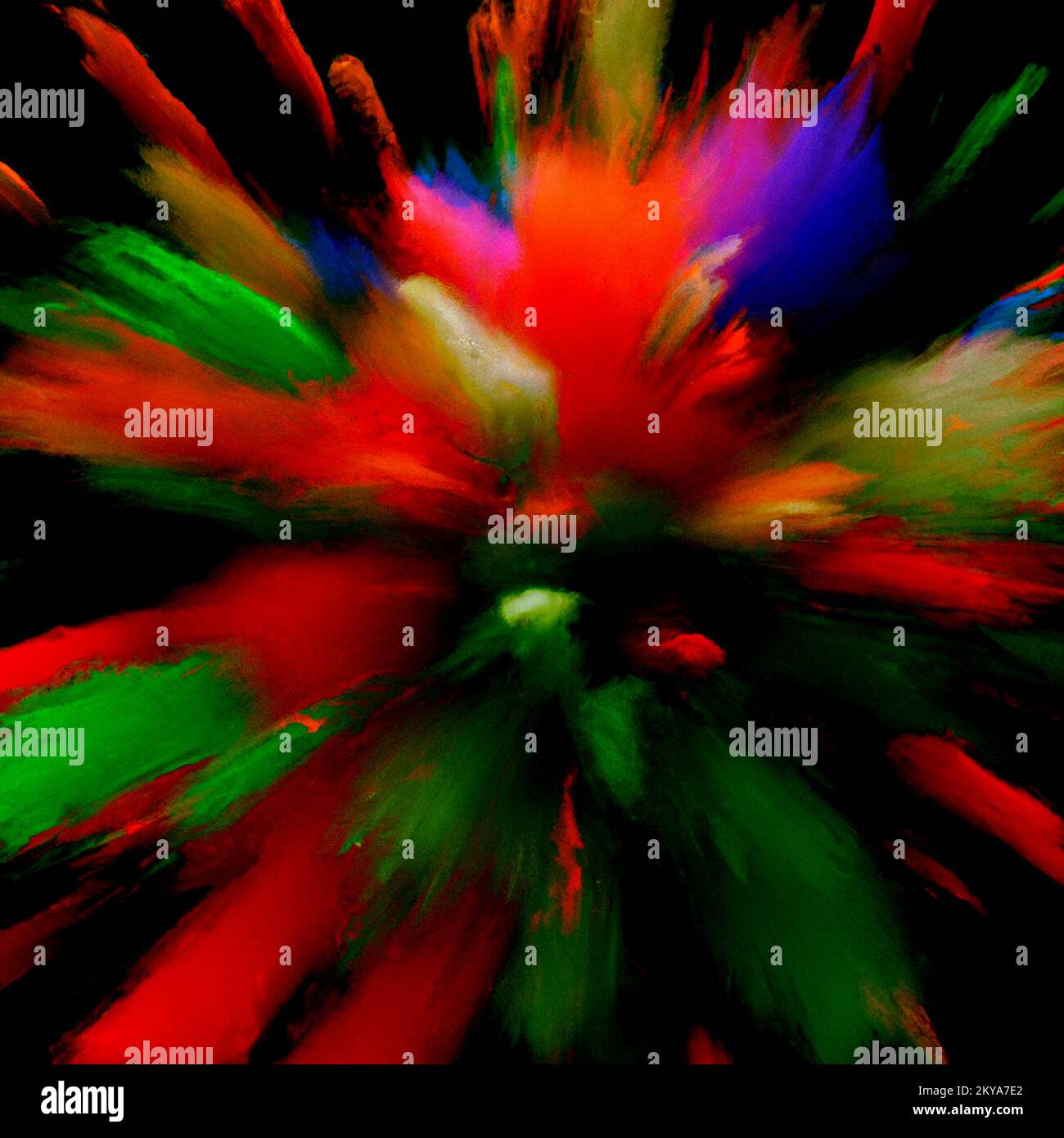 Powder explosion illustration with texture and color Stock Photo - Alamy