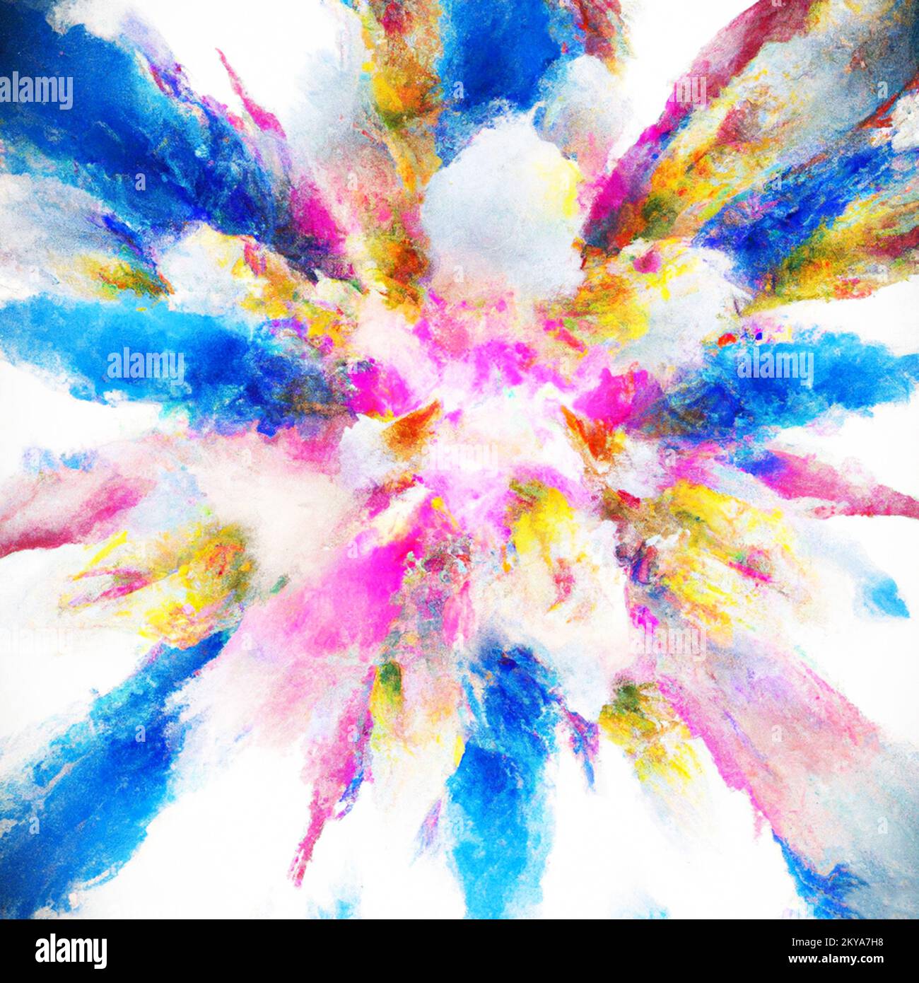 Powder explosion illustration with texture and color Stock Photo - Alamy