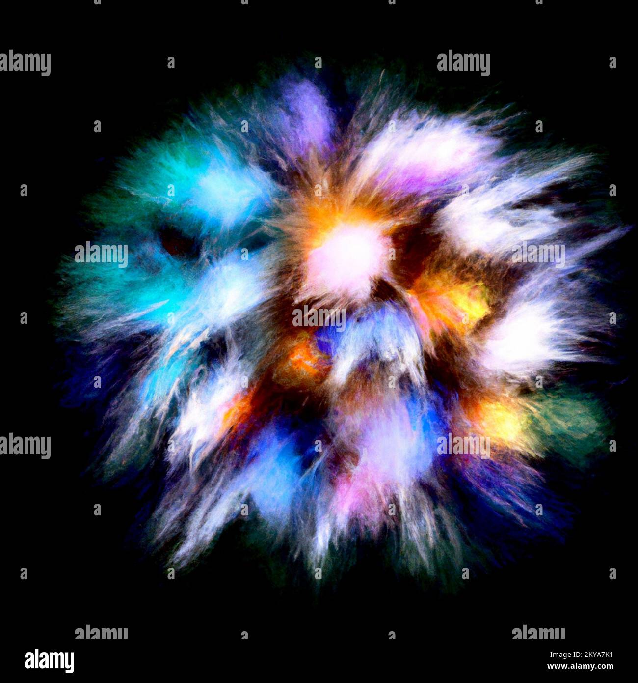 Powder explosion illustration with texture and color Stock Photo - Alamy