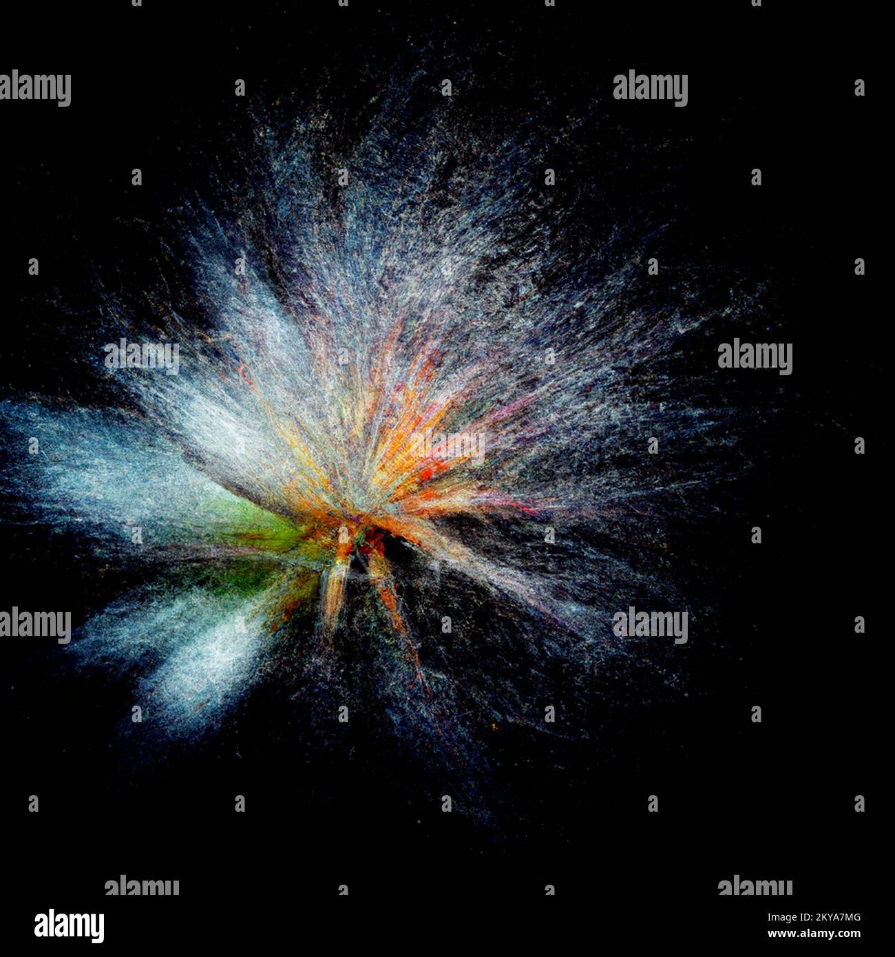 Powder explosion illustration with texture and color Stock Photo - Alamy