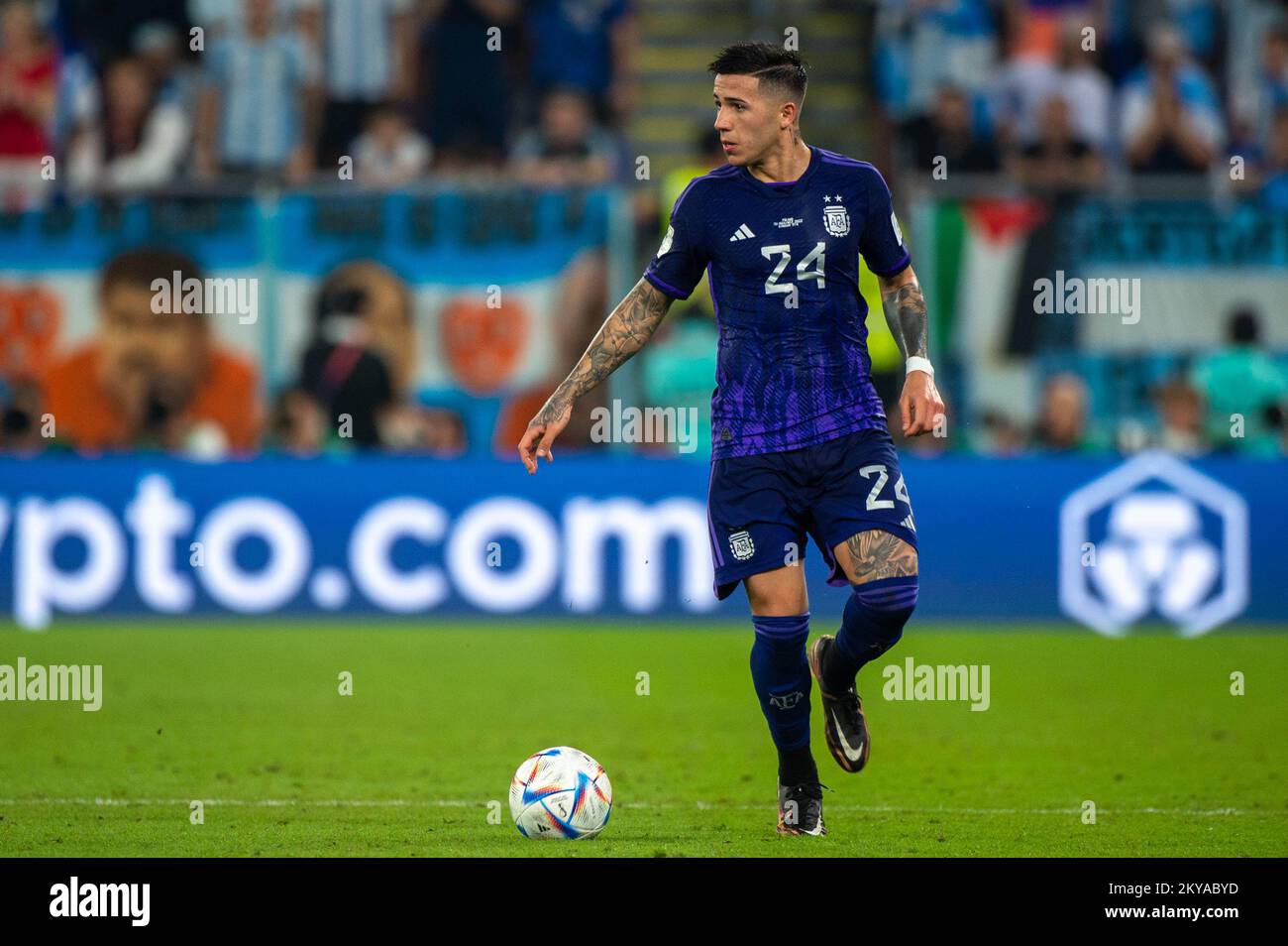 Enzo Fernandez of Argentina during the FIFA World Cup Qatar 2022 Group ...