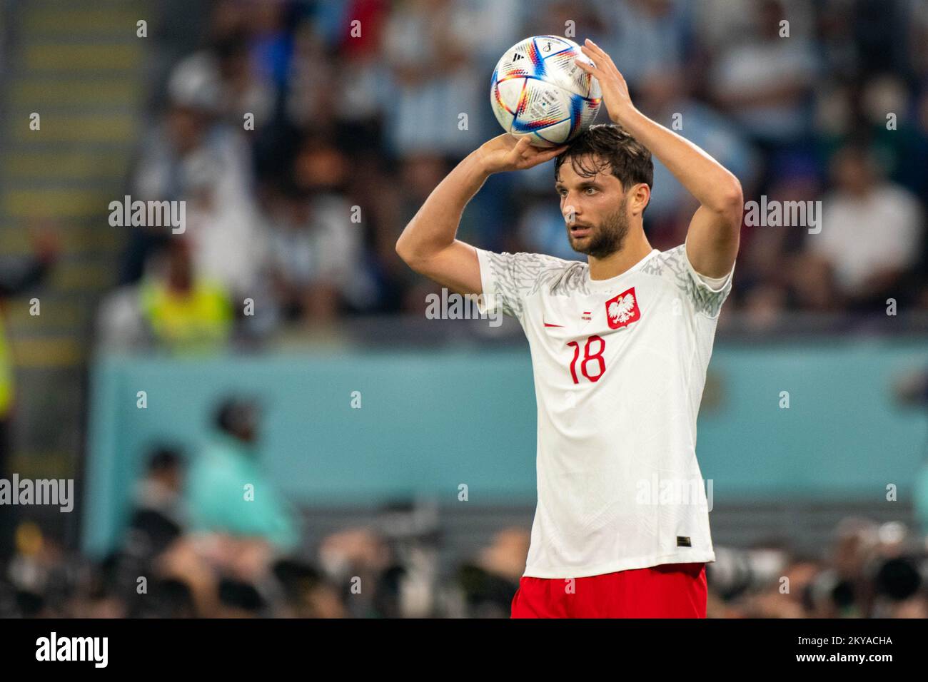 Bartosz Bereszynski of Poland during the FIFA World Cup Qatar 2022 Group C match between Poland ...