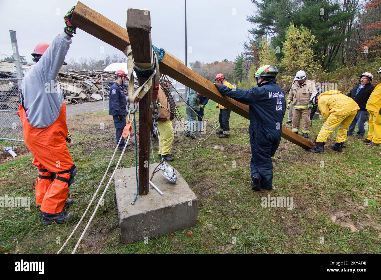 Members of the Massachusetts Task Force 1 Urban Search and Rescue team ...