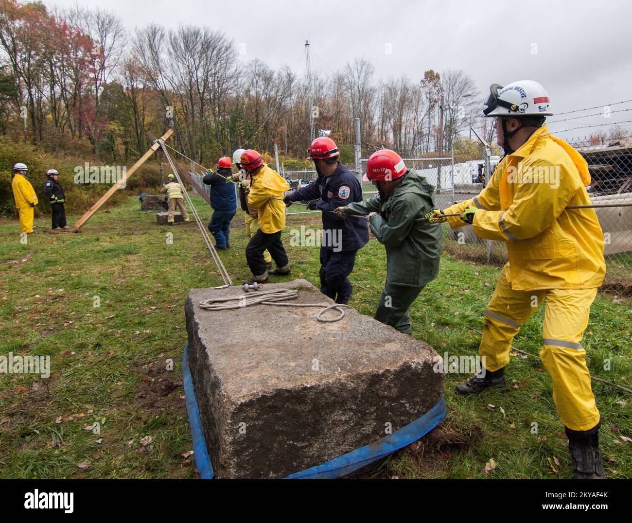Members of the Massachusetts Task Force 1 Urban Search and Rescue team ...