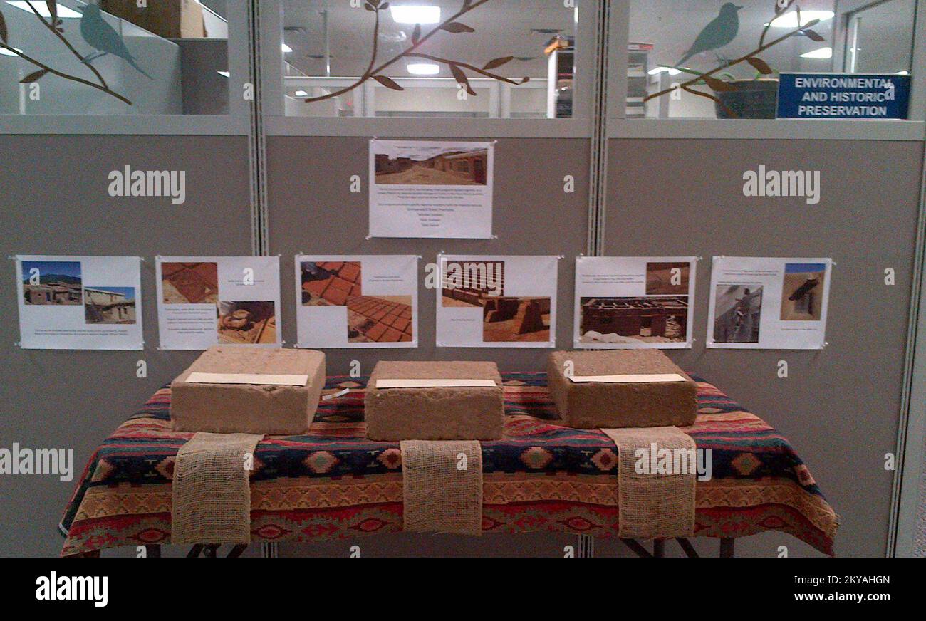 Region 6 Adobe Display Table, with three different types of Adobe Brick ...