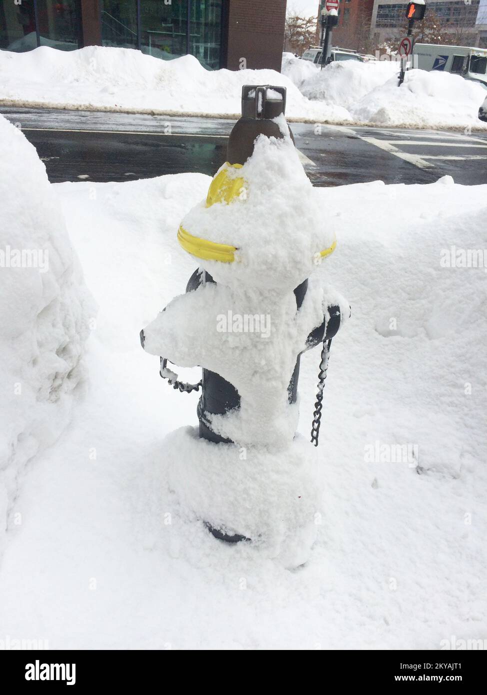 Boston, Mass. keeping hydrants clear of snow so that firefighters have ...