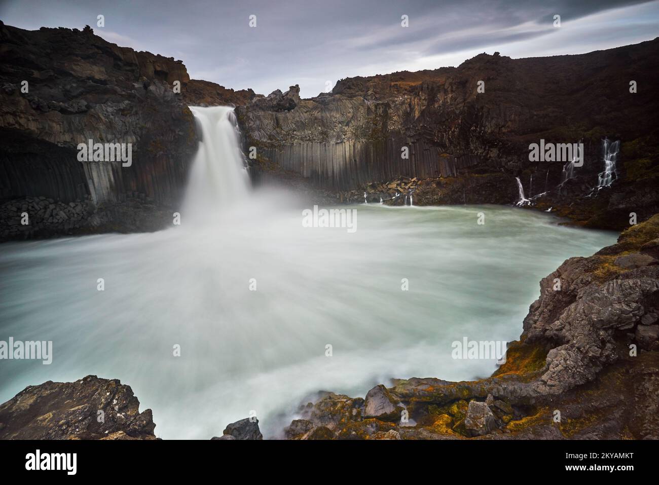 The roaring beauty of Aldeyjarfoss framed by Iceland’s iconic basalt ...