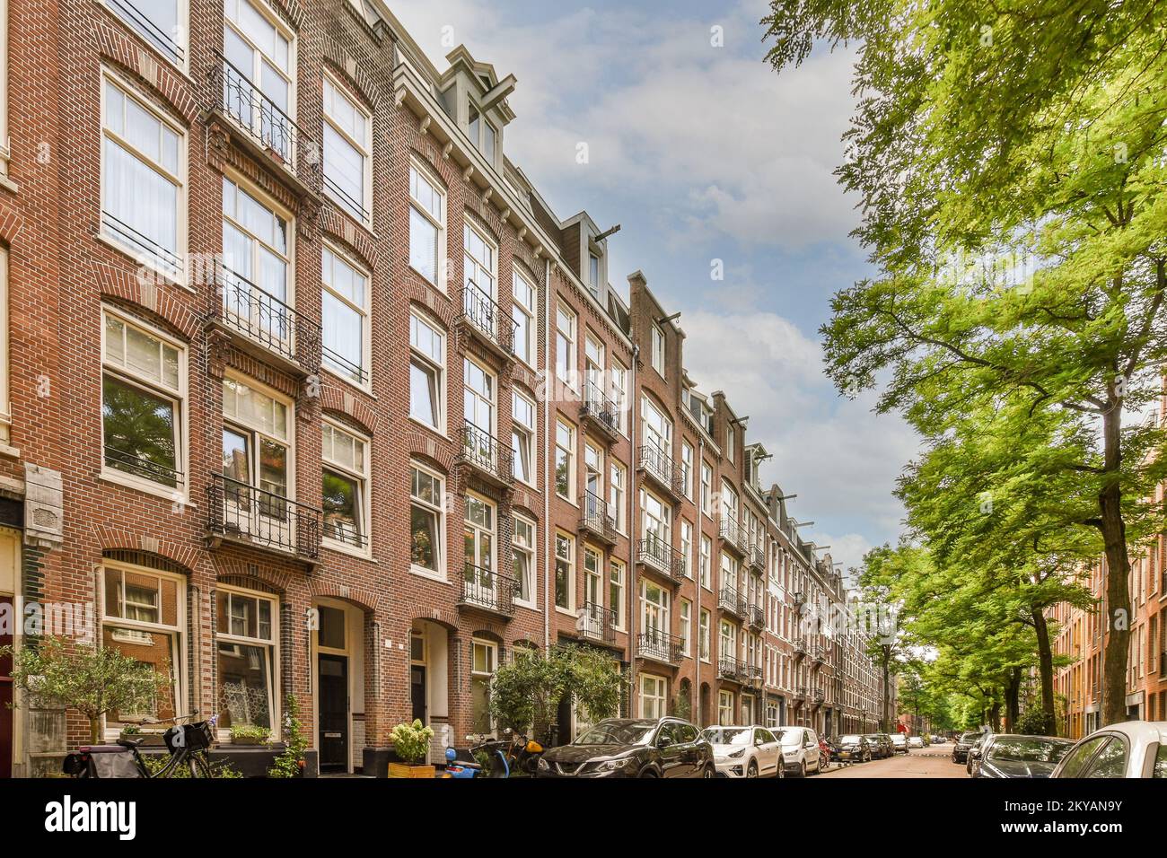 View of street near building with beauty of vegetation outside Stock ...