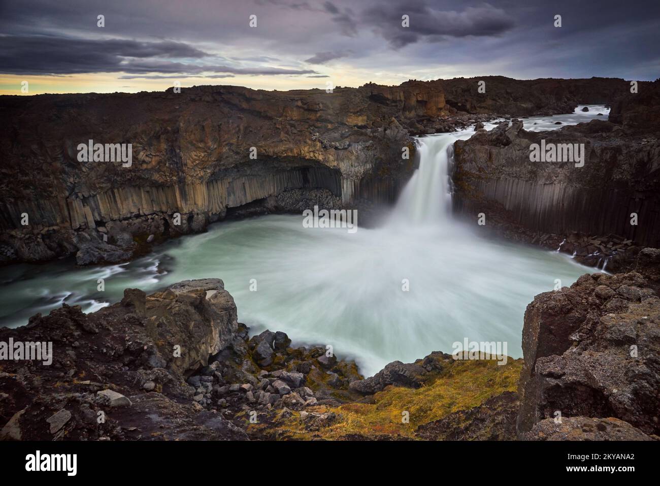 The roaring beauty of Aldeyjarfoss framed by Iceland’s iconic basalt ...