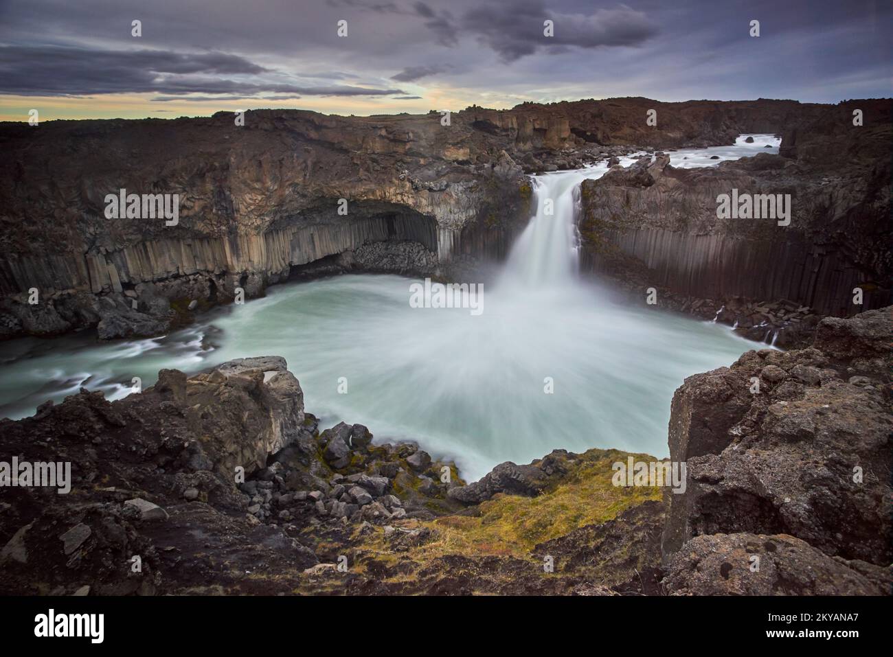 The roaring beauty of Aldeyjarfoss framed by Iceland’s iconic basalt ...