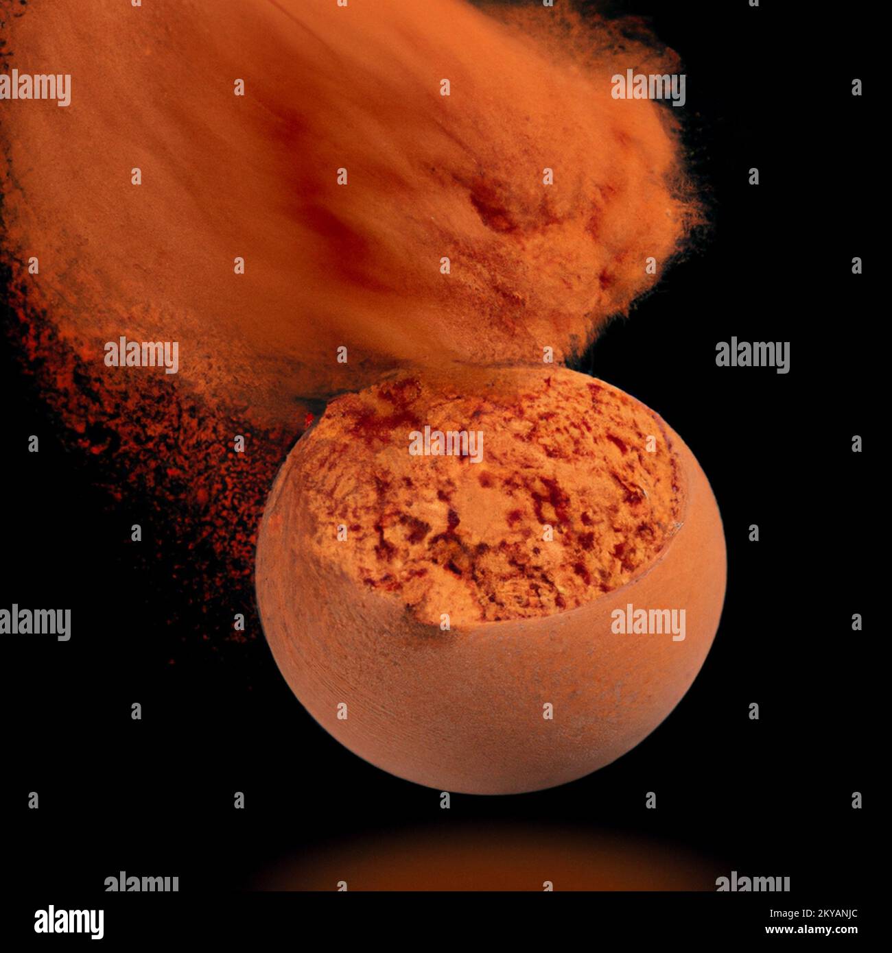 Powder explosion illustration with texture and color Stock Photo - Alamy