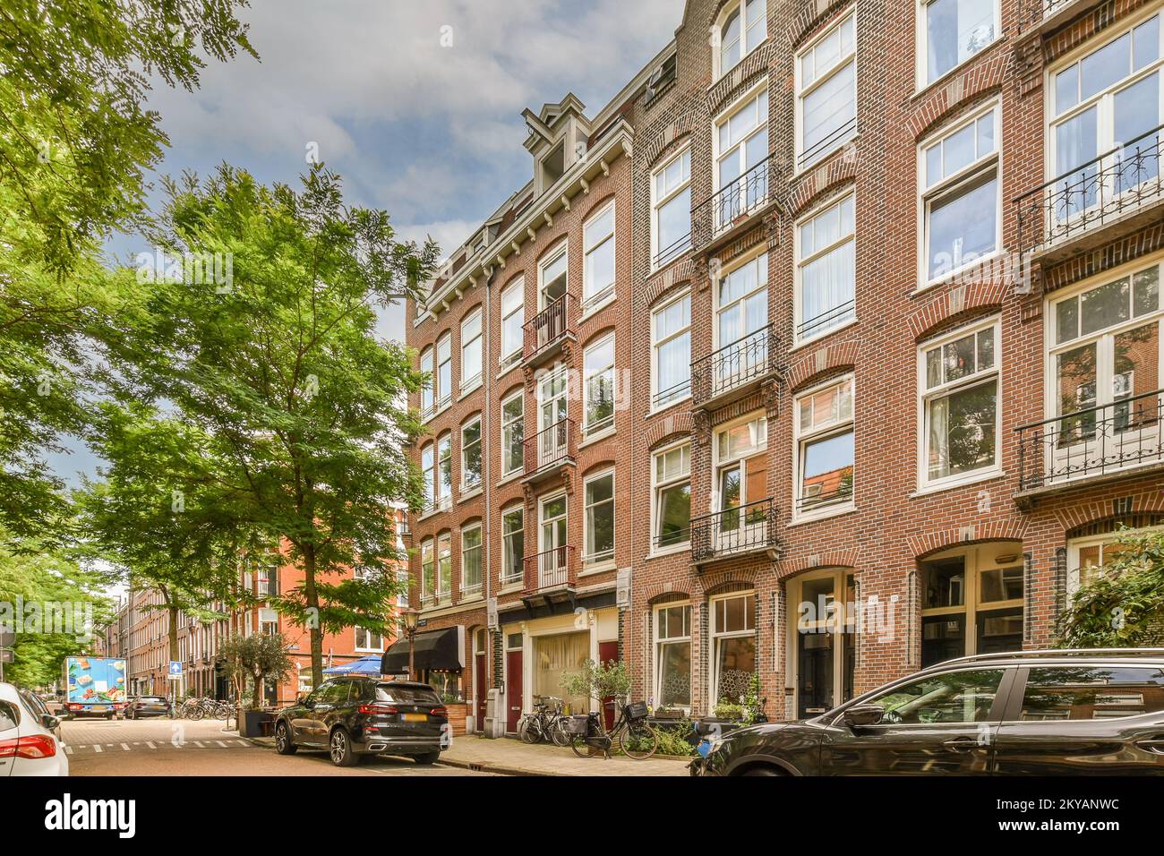 View of street near building with beauty of vegetation outside Stock ...