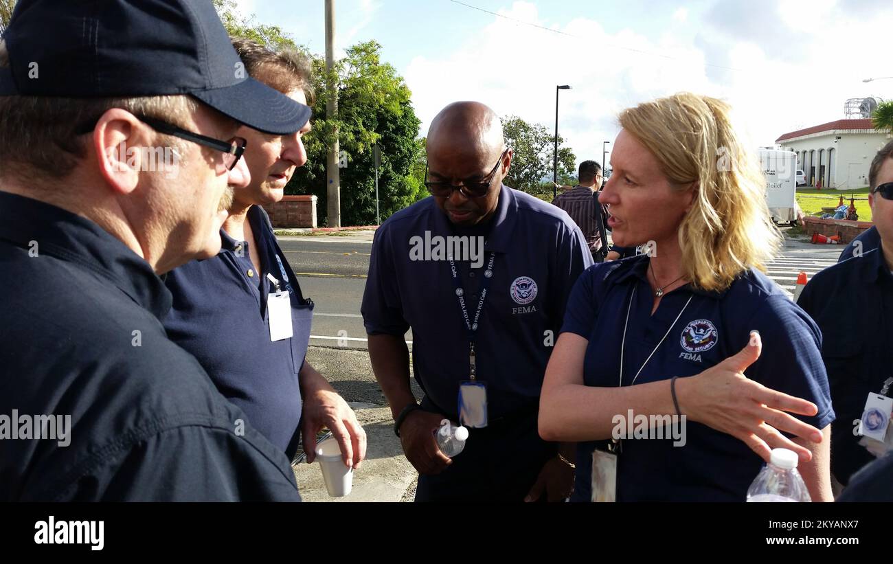 Guam, May 17, 2015 - The Typhoon Dolphin FEMA Leadership team discusses ...