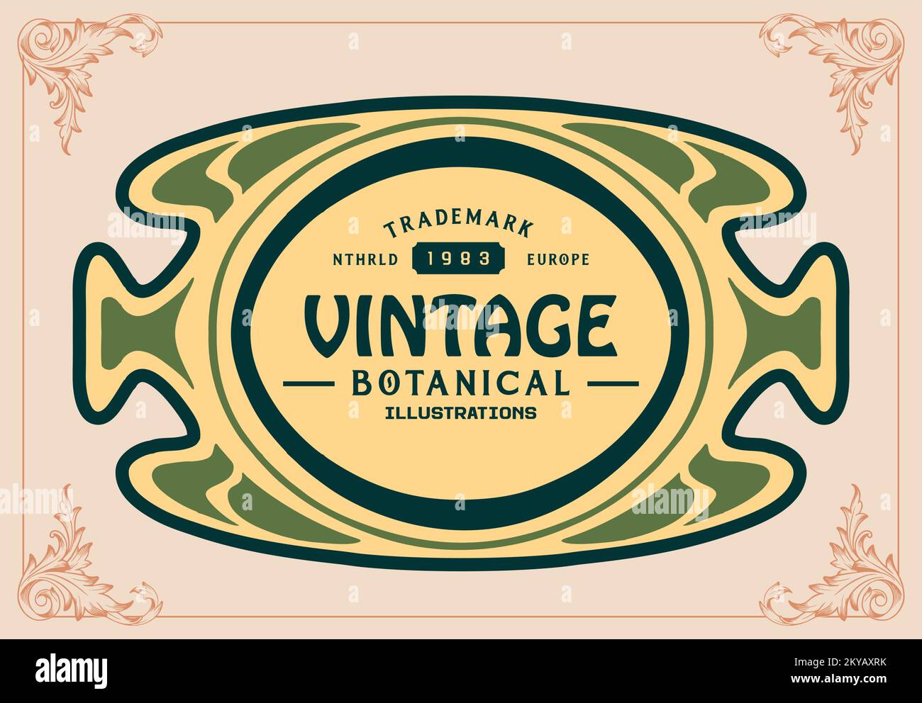 Classic badge botanical label illustration vector illustrations for ...