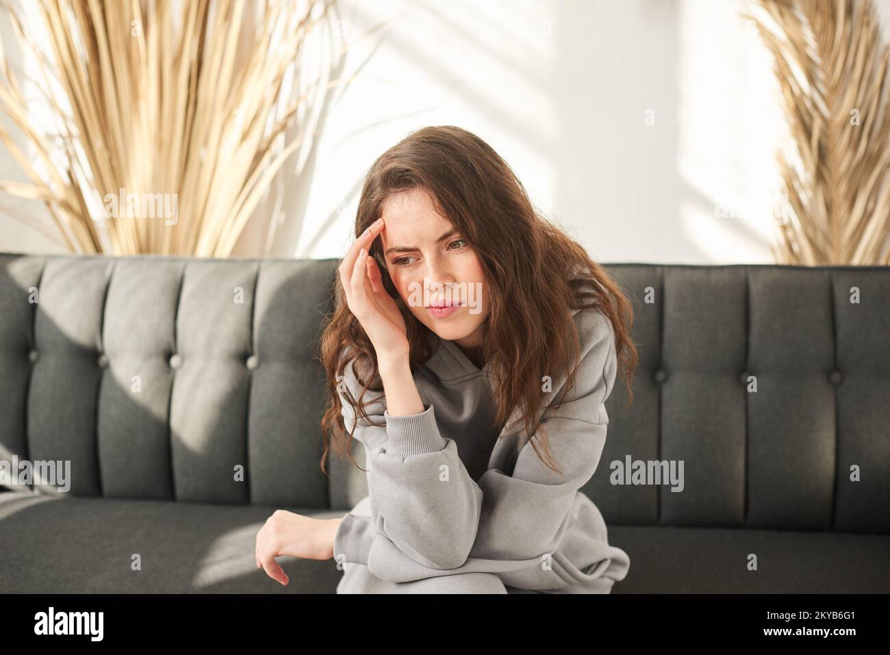 sad woman concept of negative emotions and experiences, dissatisfaction ...