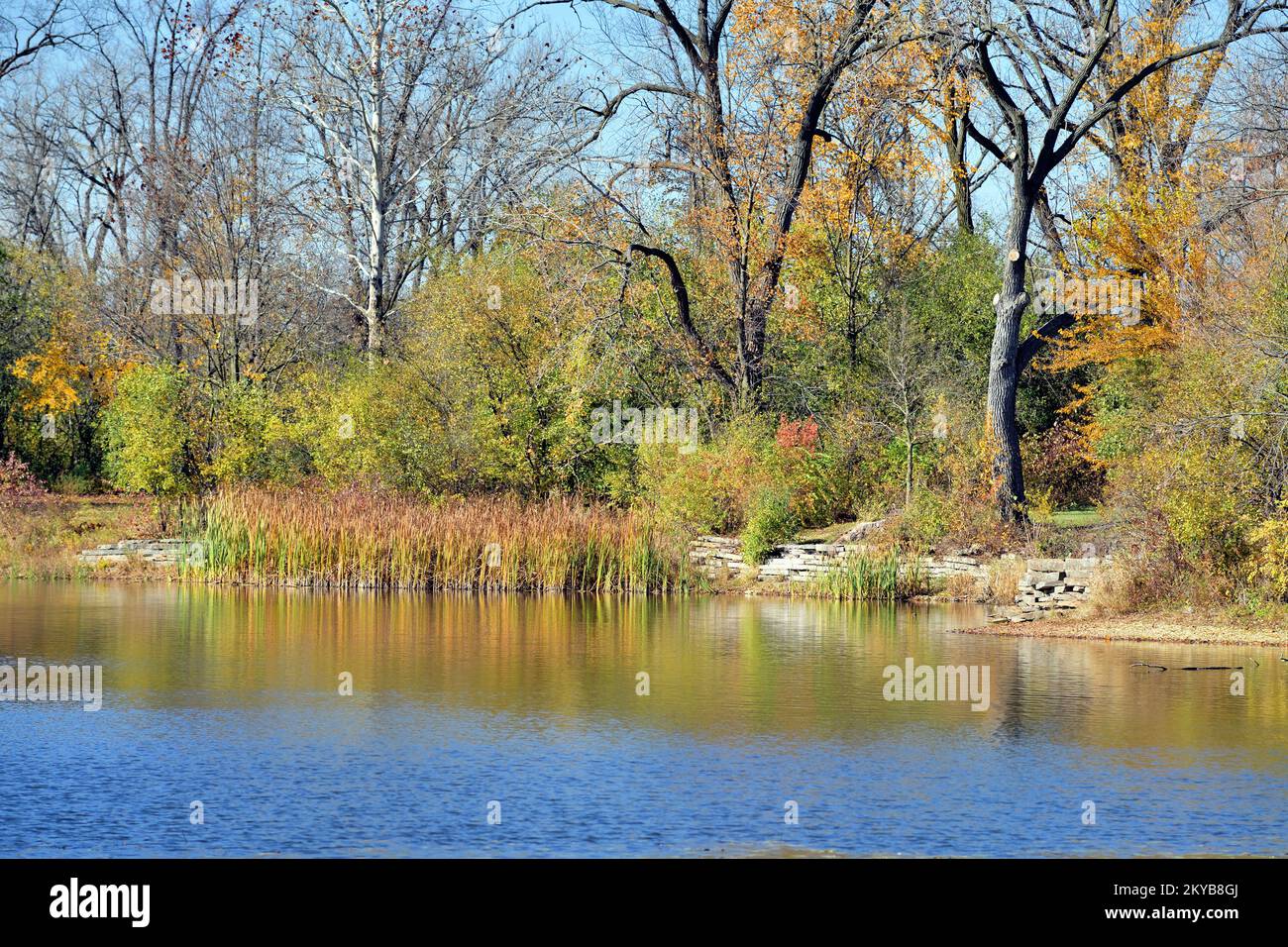 Wayne, Illinois, USA. The beauty and color of the autumn season in ...