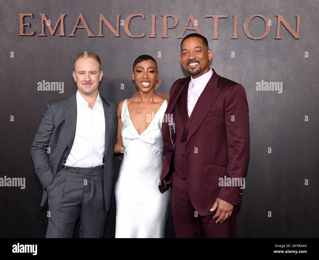 Ben Foster, Charmaine Bingwa and Will Smith arriving to the premiere of ...